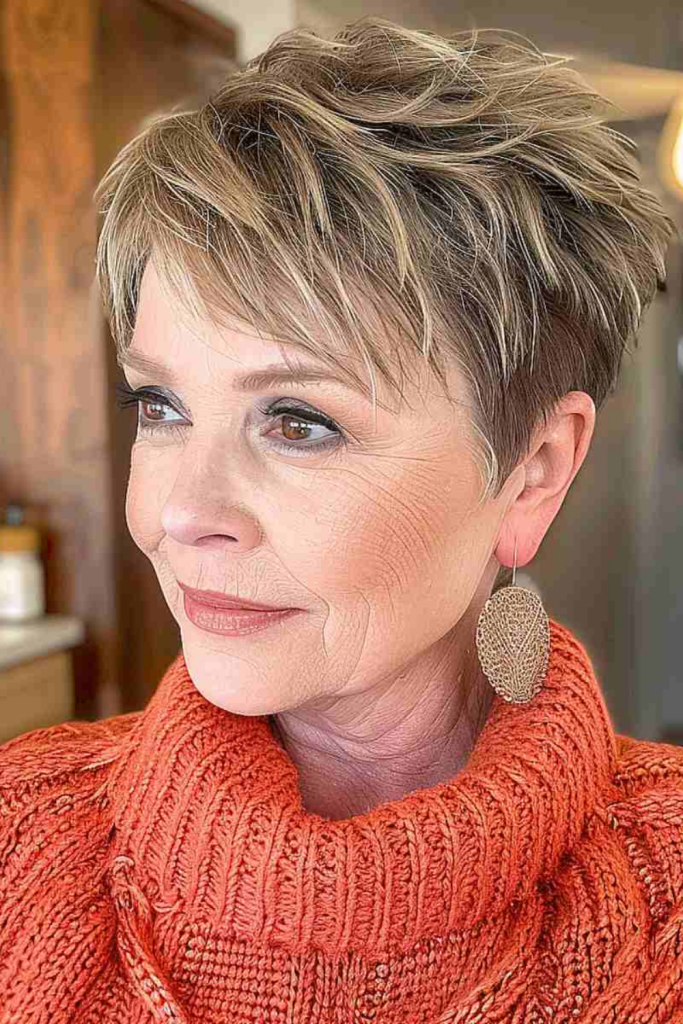 30 idées de coupes de cheveux courtes tendances pour femmes de 60 ans ...